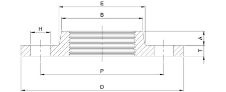 AS2129 Galvanised Threaded Flat Face Flange Table E | Asmuss
